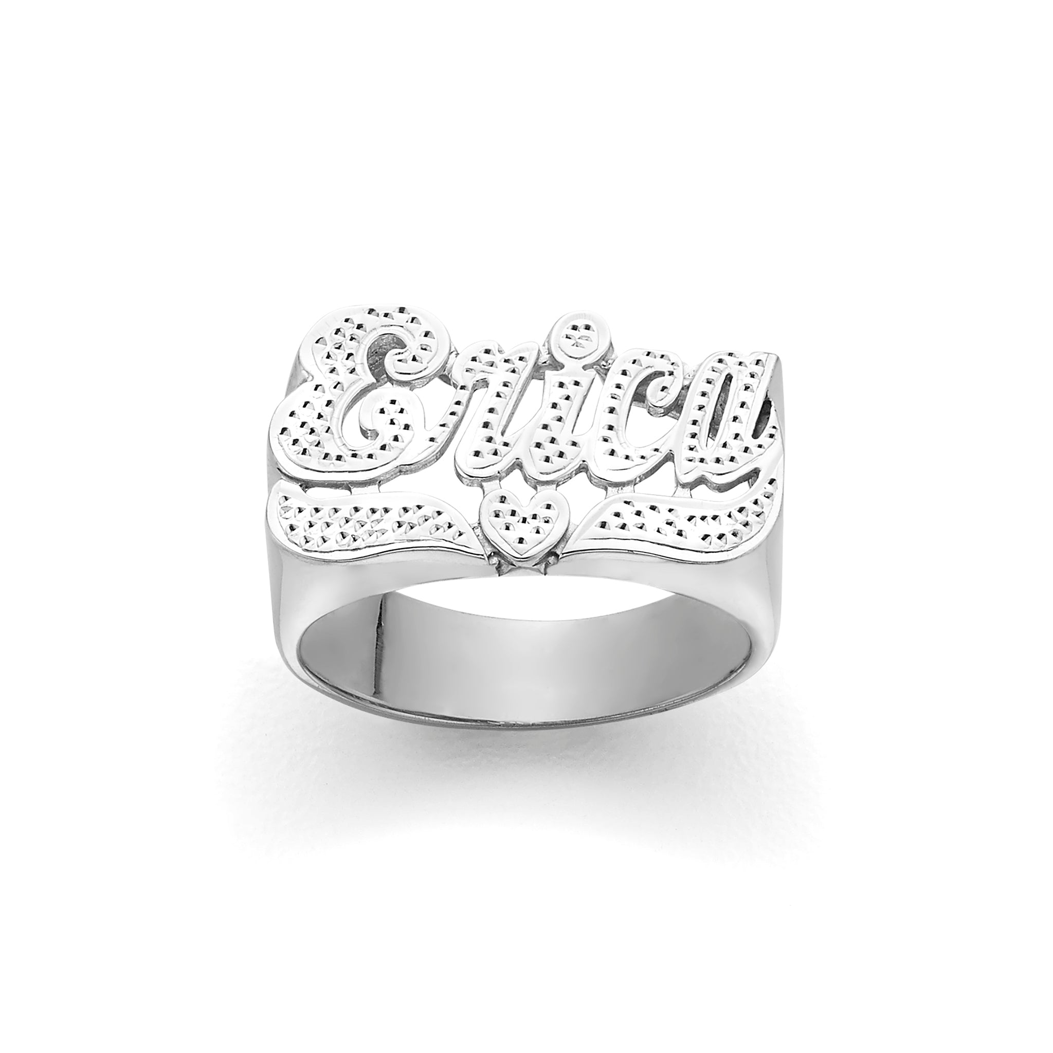 Stylish name ring store
